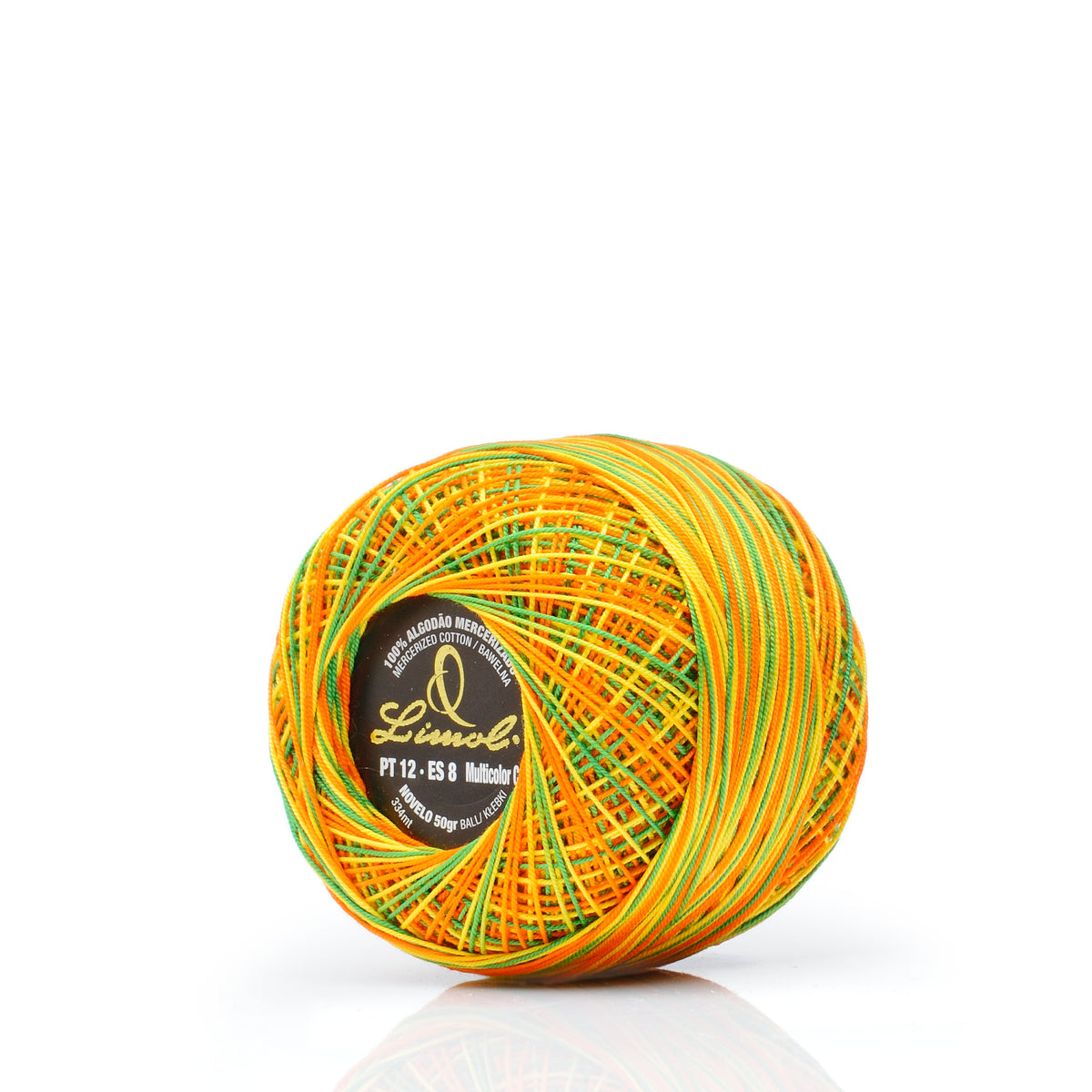 LIMOL Crochet yarn nº12 (50 gr), variegated colors — Armazém das ...