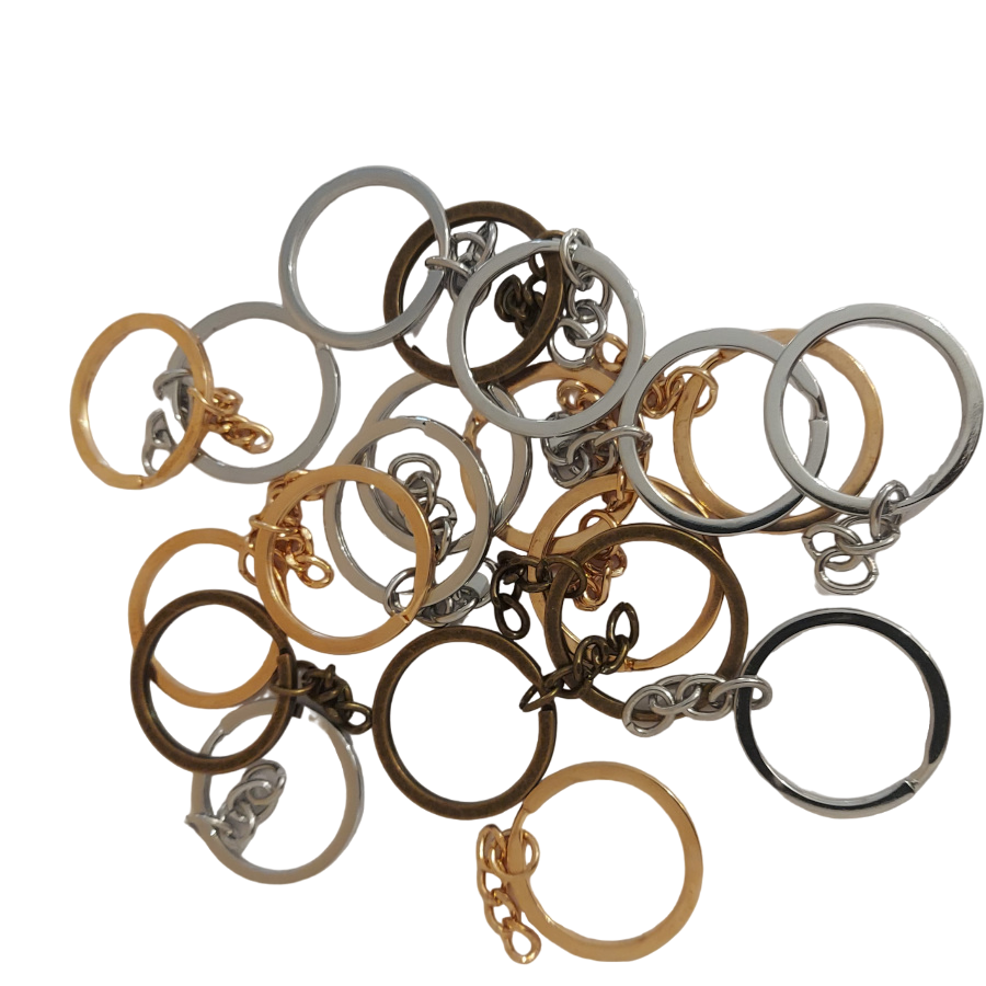 Argolas Porta-chaves com corrente — Armazém das Manualidades